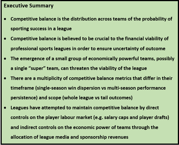 Competitive Balance Part 1: What Are The Issues? – Winning With Analytics